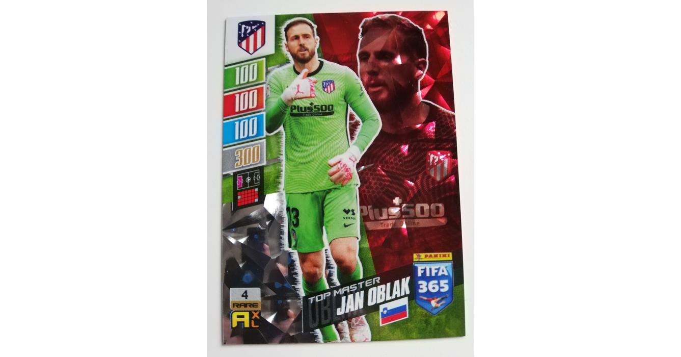 4 Jan Oblak RARE / Top Master focis kártya (Atlético de Madrid) FIFA365 ...