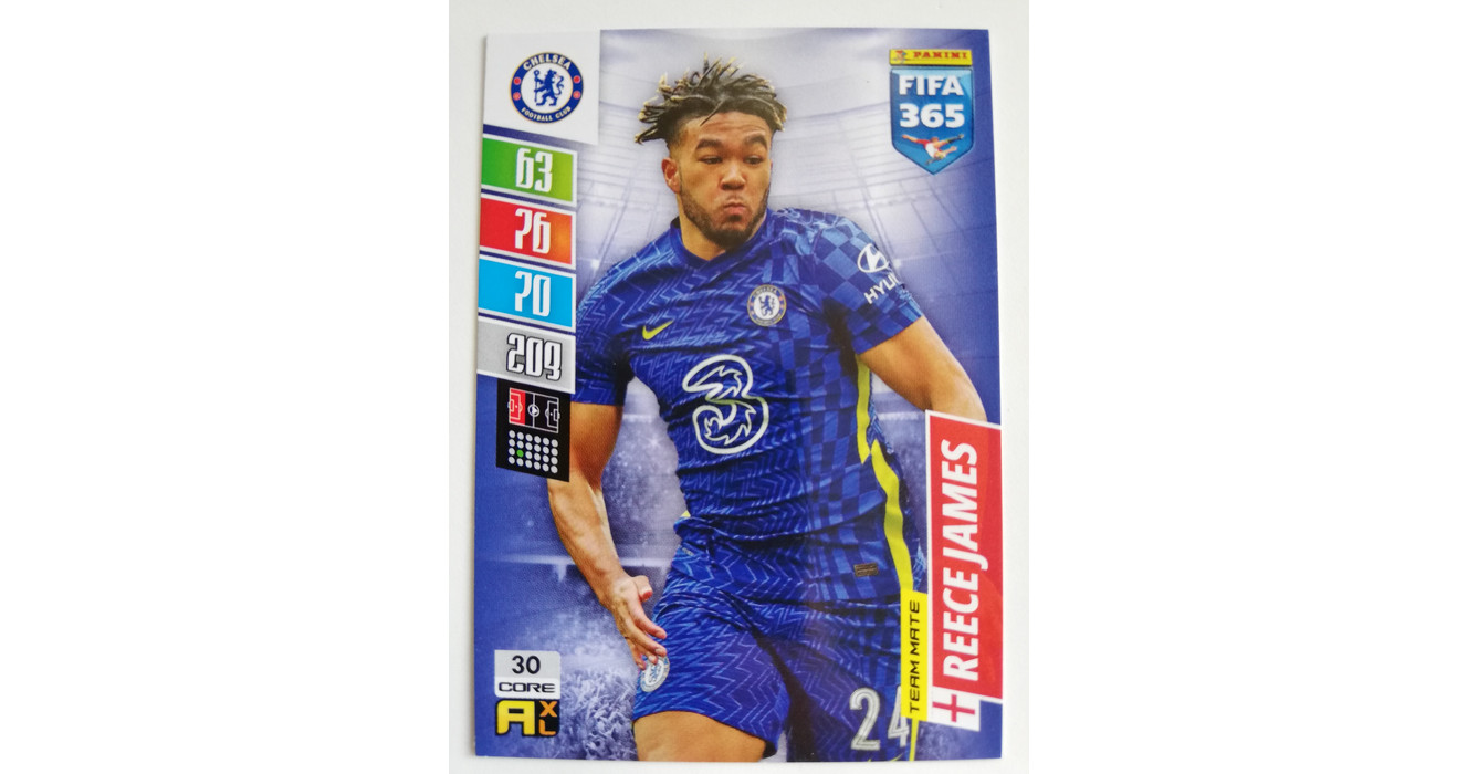 30 Reece James CORE / Team Mate focis kártya (Chelsea FC) FIFA365 2022 ...