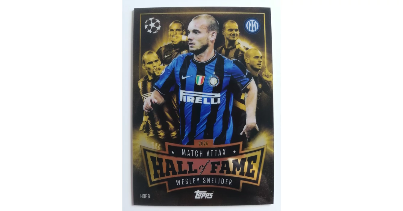 HOF6 Wesley Sneijder Match Attax Hall of Fame focis kártya (FC ...