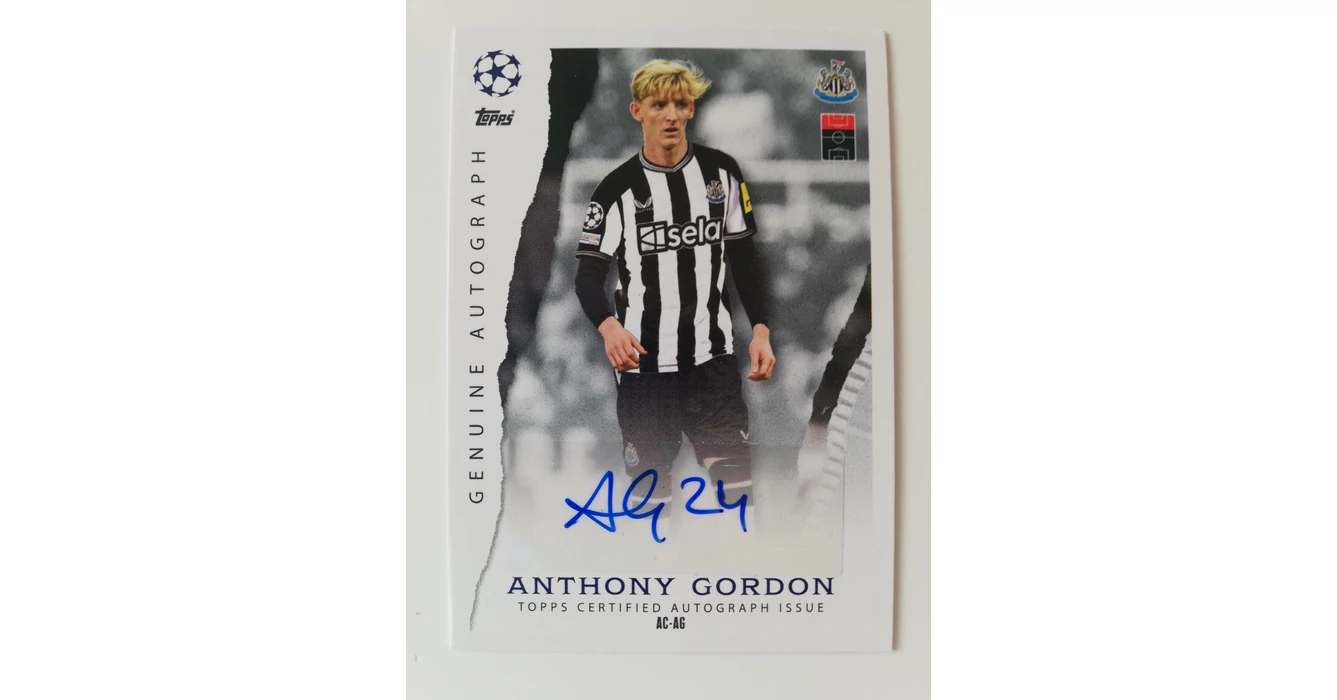 AC-AG Anthony Gordon Genuine Autograph focis kártya (Newcastle United ...