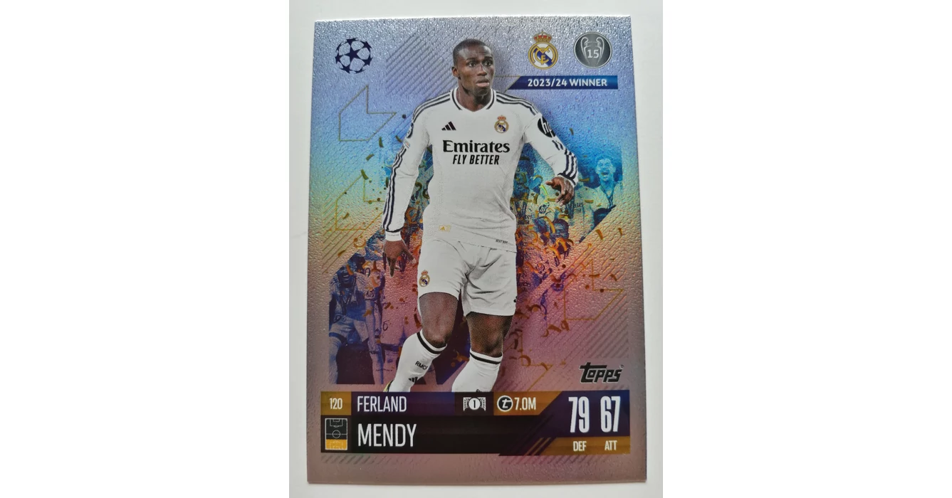 120 Ferland Mendy Base card focis kártya (Real Madrid CF) Topps MATCH ...
