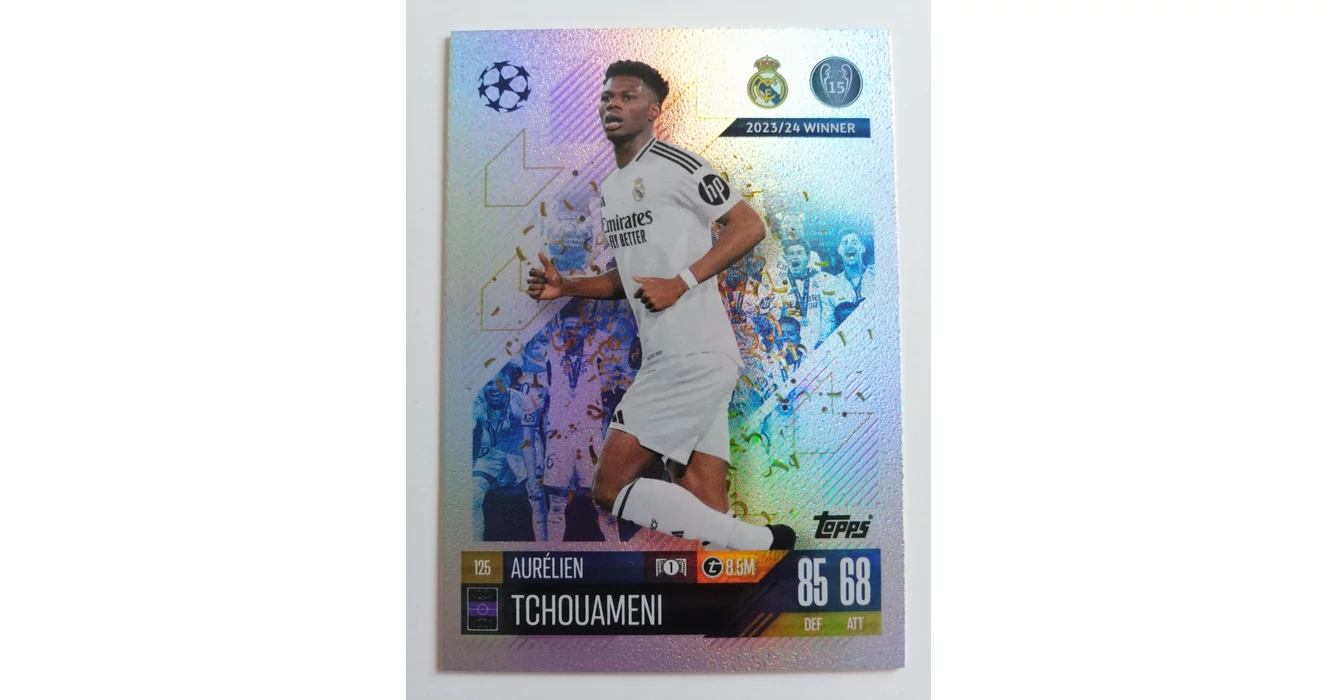 125 Aurelien Tchouameni Base card focis kártya (Real Madrid CF) Topps ...