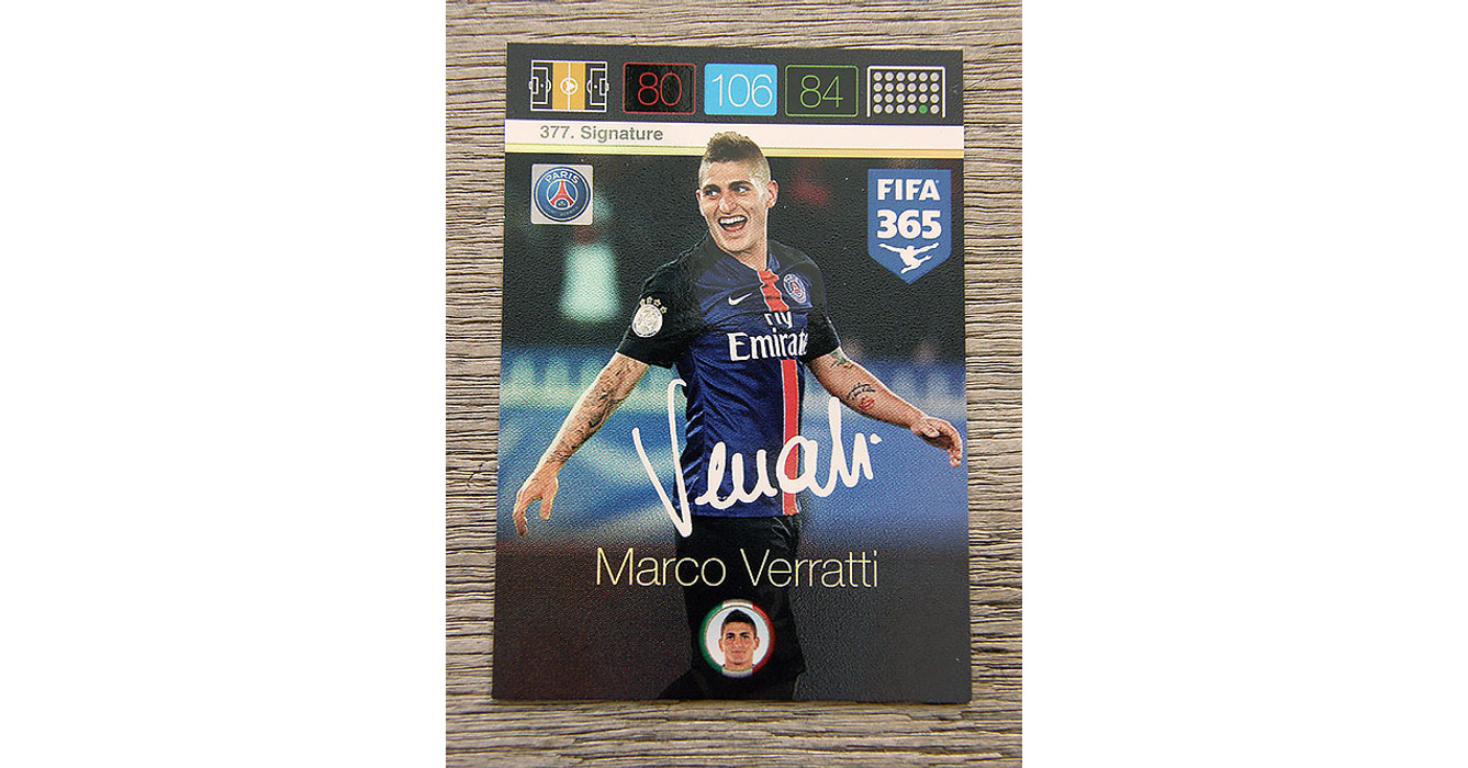 377 Marco Verratti Signature (Paris Saint-Germain) focis kártya ...