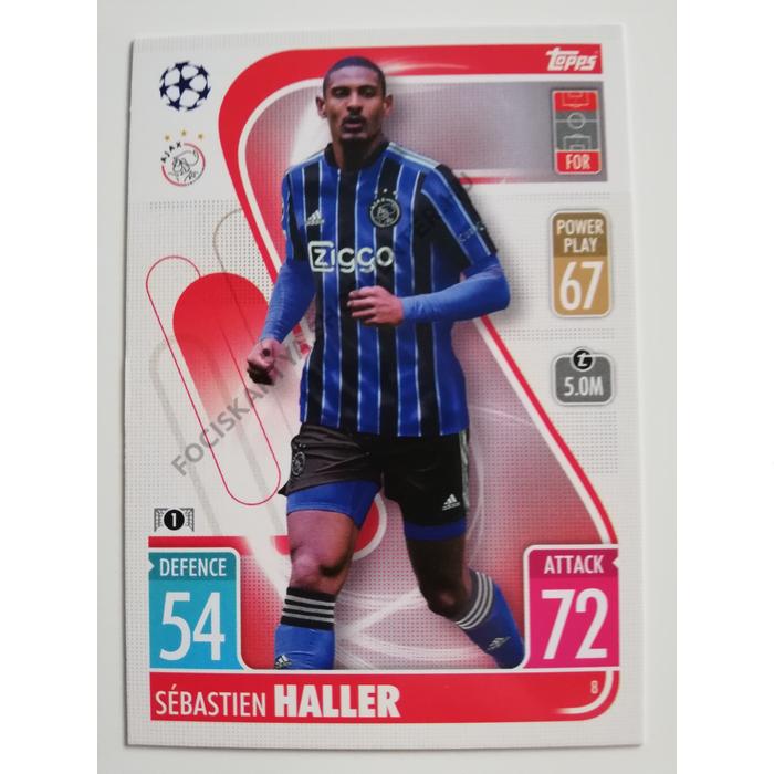 8 Sébastien Haller Base card focis kártya (AFC Ajax) MATCH ATTAX BL ...