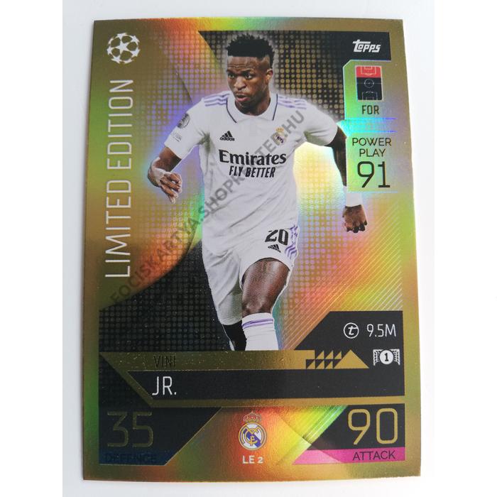 LE2 Vini Jr. Limited Edition focis kártya (Real Madrid CF) MATCH ATTAX ...