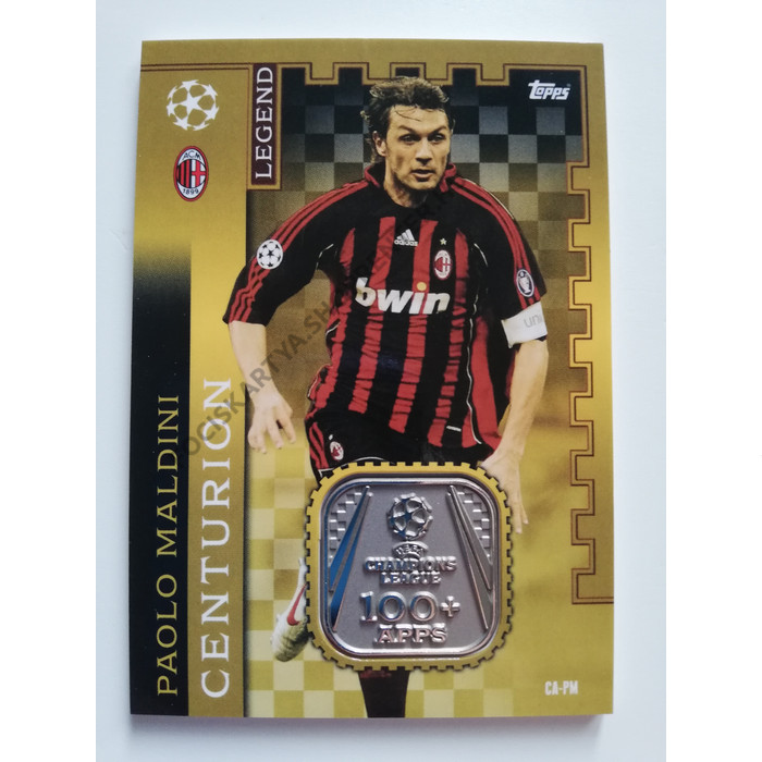 CR-PM Paolo Maldini UCL Centurion Memento Relic focis kártya (AC Milan ...