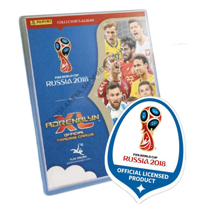 Focis kártya gyűjtő album Russia World Cup 2018 + 200 darab kártyalap ...